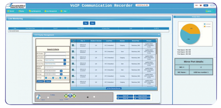 Software Based Record & Replay System – BEL